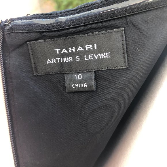 Tahari ASL | Dresses | Tahari Asl Black And White Satin Cocktail ...